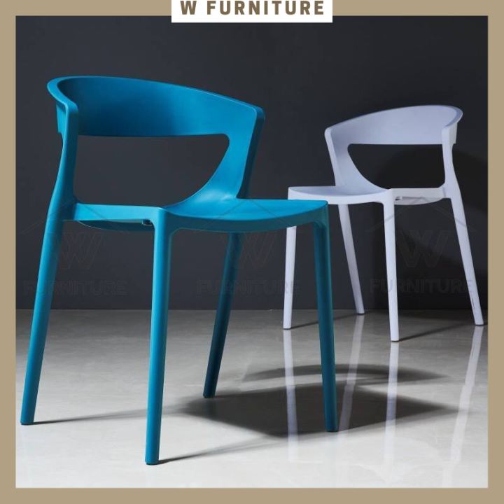 WFURNITURE Plastic Chair PP Chair Cafe Chair Dining chair study chair ...