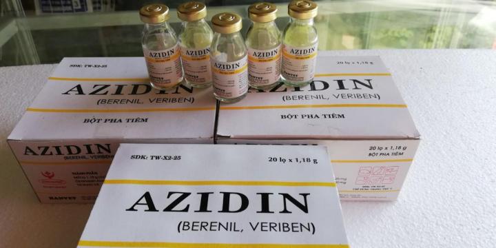 AZIDIN 1 lọ 1,18 g Phòng ch--ữa bệnh ký sinh trùng đường máu, tiêm mao ...