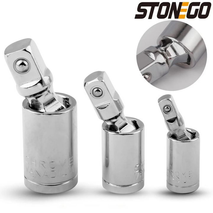 1/4" 3/8" 1/2" Universal Joint Ratchet Angle Extension Bar Socket ...