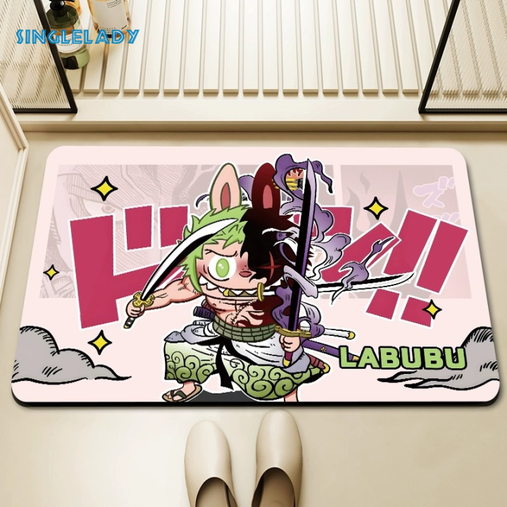 Original cartoon labubu labubu diatom mud bathroom mat absorbent non ...