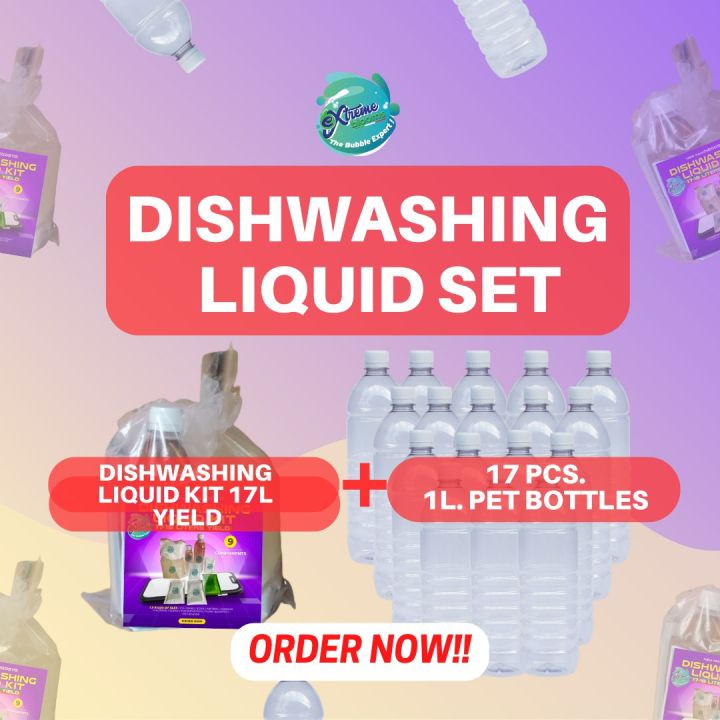 Dishwashing Liquid Kit 17L BUNDLED with 17pcs 1 Liter Bottles (BAWAL ...