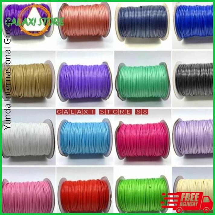 1 Roll Tali Korea Wax Cord, 1Mm,1,5Mm,2Mm Bahan Membuat Gelang/Kalung ...
