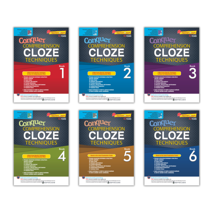 Conquer Comprehension Cloze Techniques Book 1 - 6 | Skill-based ...