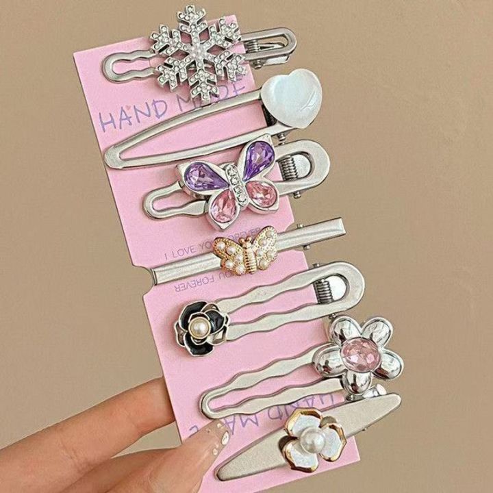 PaulWeekend Elegant Crystal Hair Clips Set for Women, Fashionable ...