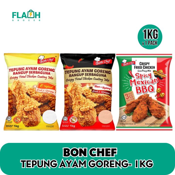 Bon Chef- Tepung Ayam Goreng 1KG (Original / Hot & Spicy / Spicy ...