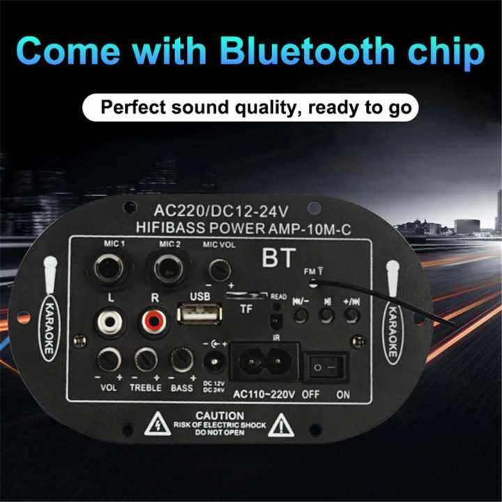 Amplifier Board Bluetooth Audio Mobil USB FM Radio D30 dengan Remote ...