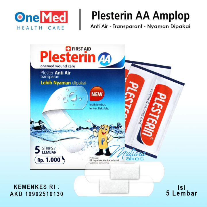Plesterin First Aid AA OneMed - Amplop isi 5 pcs - Plaster Plester ...