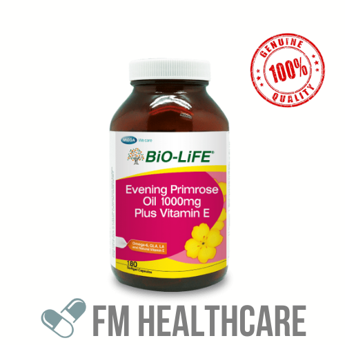 Bio-Life Evening Primrose Oil 1000mg plus Vitamin E (180's softgel capsules) [Exp: 07/2023] | Lazada