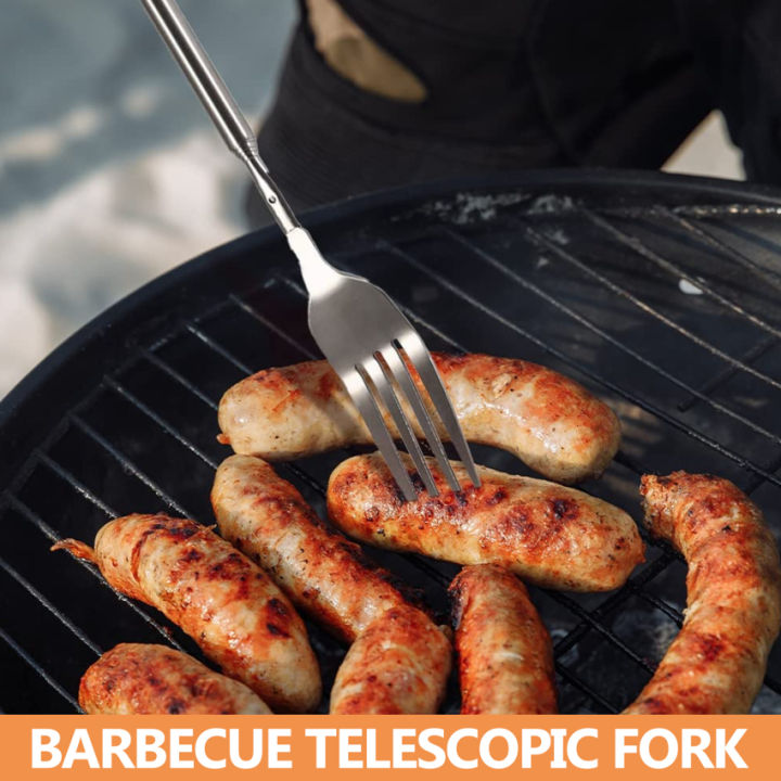 2pc BBQ Telescopic Fork,Extendable Fork,Extending Fork,21.5-64cm Long ...