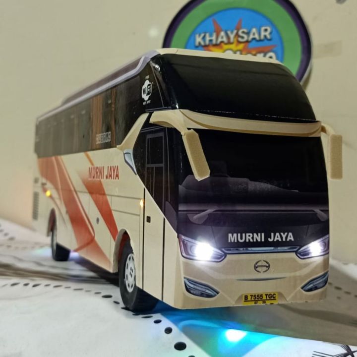 Miniatur bus bis SR2 murni jaya plus lampu | Lazada Indonesia