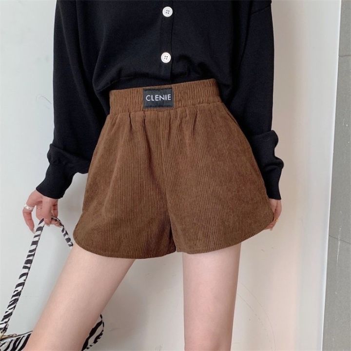 กางเกงขาสั้น ป้ายK ผ้าลูกฟูก เอวสูง แต่งเอวCLENIE เว้าขา #9099 | Lazada ...