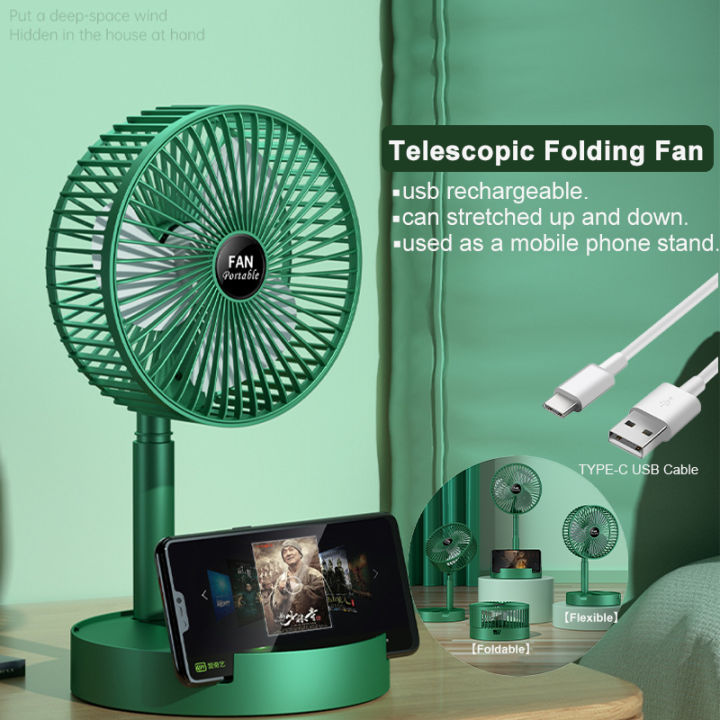 [JB READY STOCK] Telescopic Folding Fan Adjustable Mini Fan Kipas Small ...