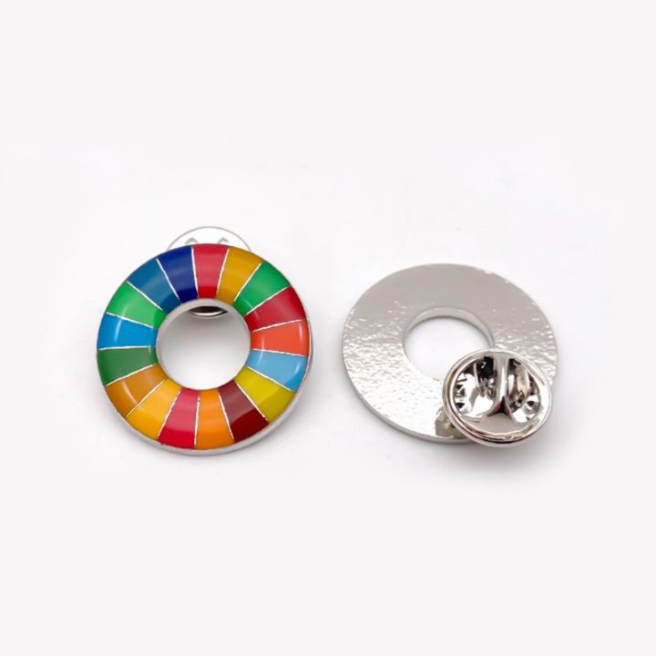 The Sustainable Development Goals Brooch United Nations SDGs Rainbow ...