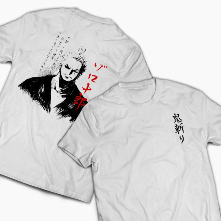 Anime OnePiece ZORO Japanese Statement (Front&Back) Design Unisex ...