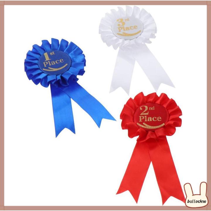 BULLOCKNE Recognition Ribbons Ribbon Award Set Blue,Red,White Prize ...