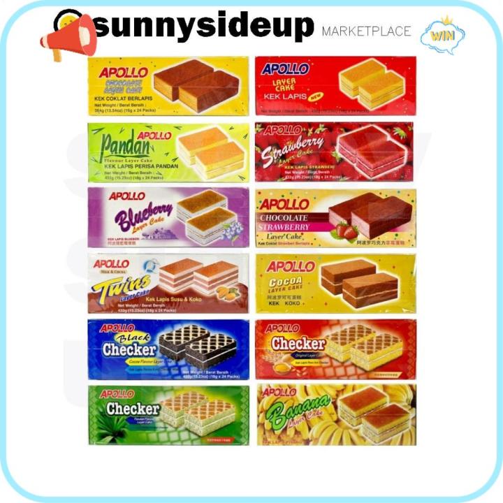 HOT SALE SUNNY Apollo Layer Cake 24 Pieces Chocolate | Pandan | Cocoa ...