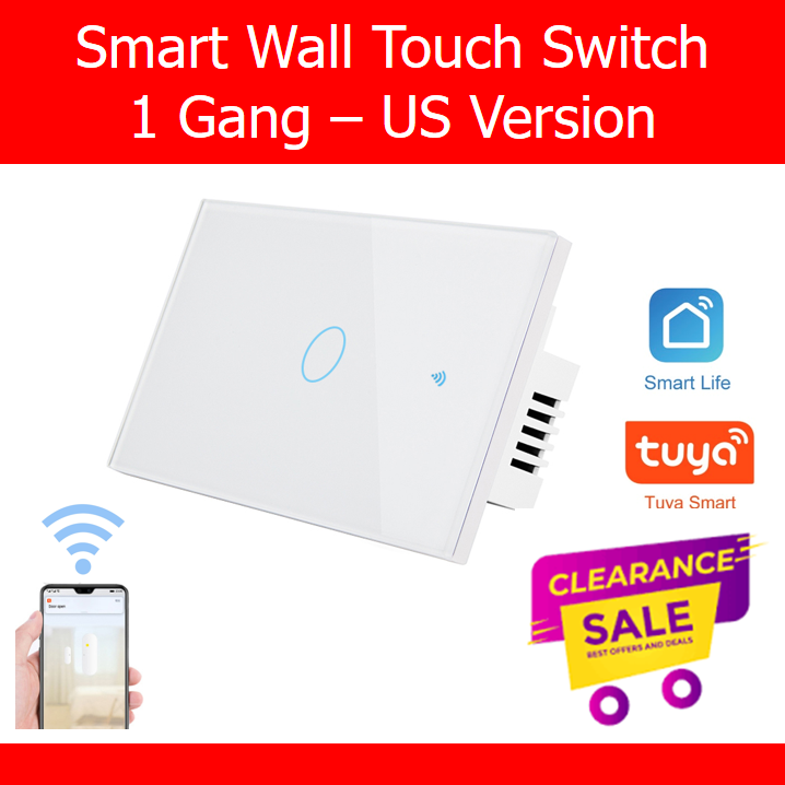 Smart Light Switch WiFi , 1/2/3 Gang Touch Wall Switch, Compatible With ...