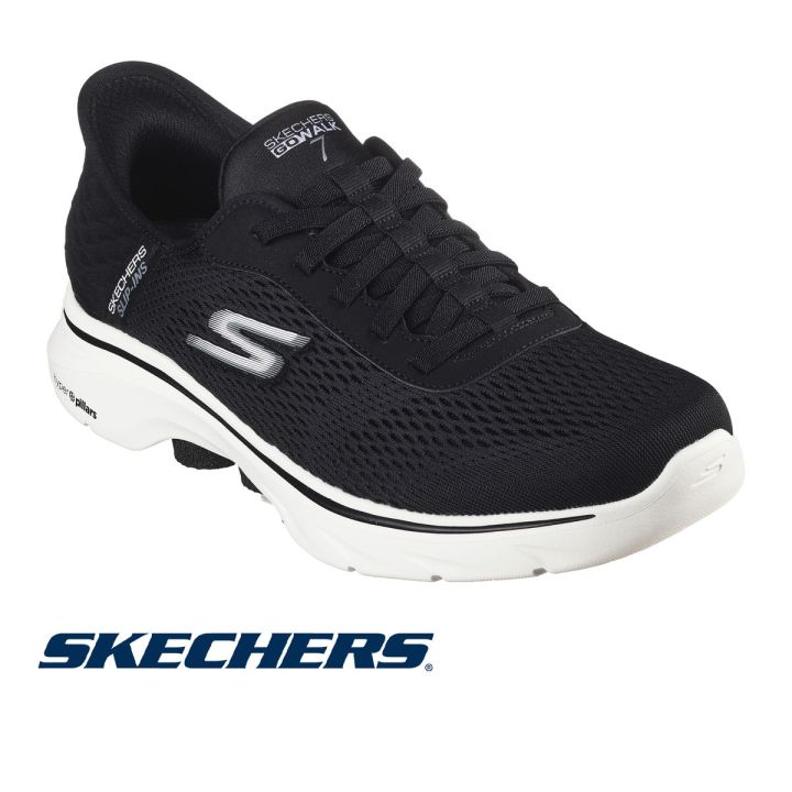 Skechers Mens Go Walk 7 - Free-Hand 2 Slip-Ins - Hyper Pillar Mesh with ...