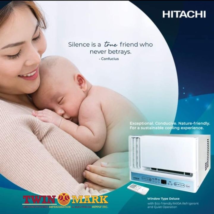 0.6HP HITACHI NON-INVERTER RA-06SR Window Type Aircon ( Remote w/ Timer ...
