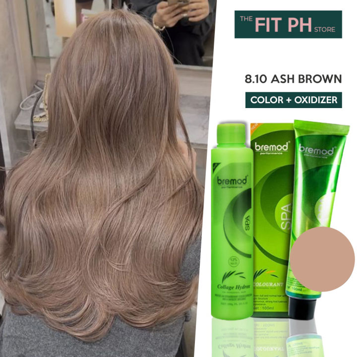 Original Bremod Hair Color 8.10 ASH BROWN + Oxidizer | Lazada PH