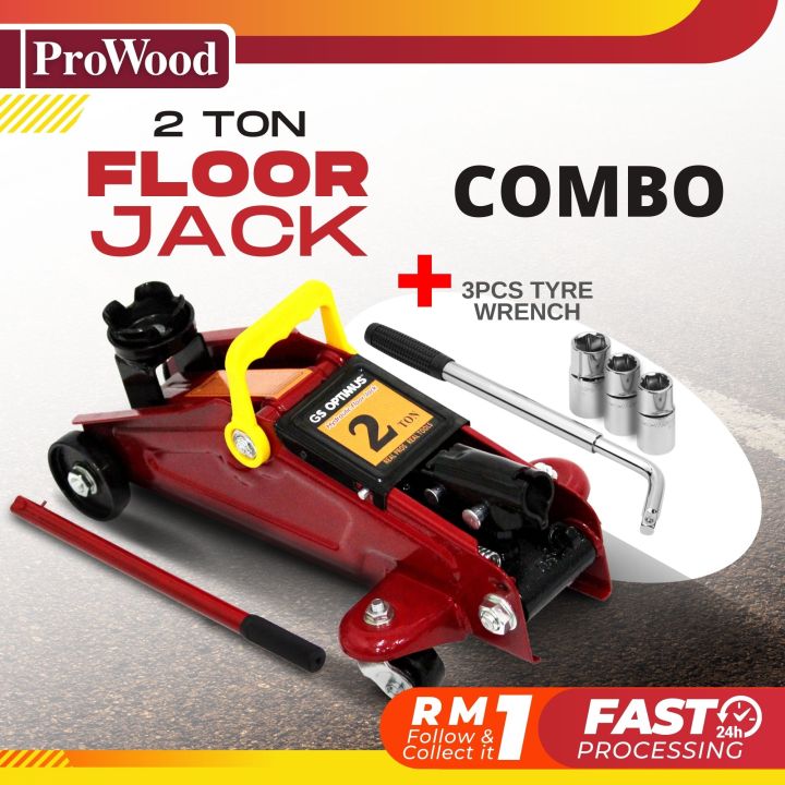 PROWOOD Car Jack 2 Ton Floor Jack 2 Ton Car Tyre Wrench Jek Kereta Jack ...