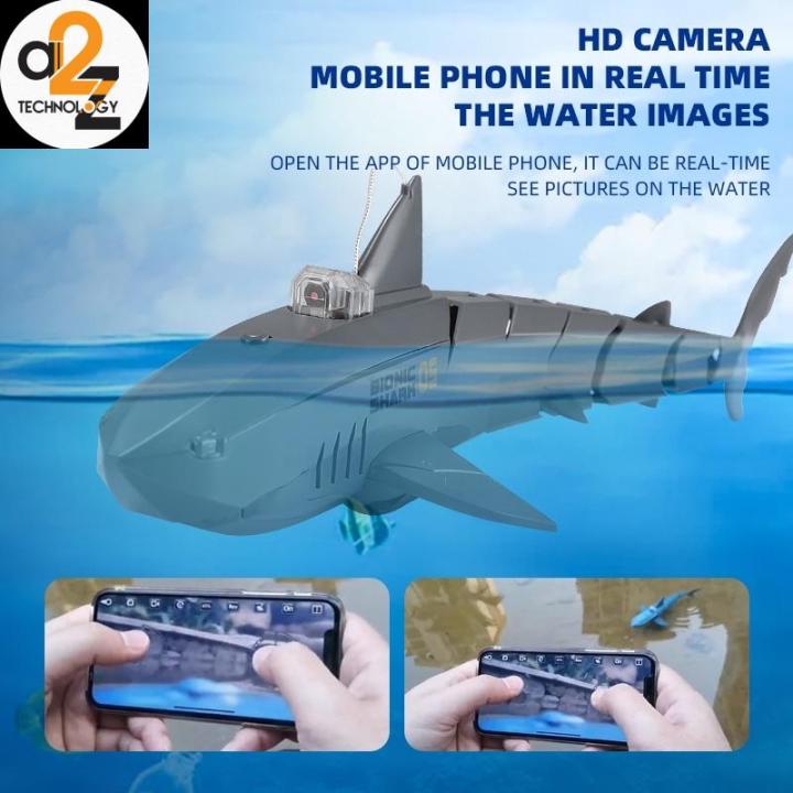 HD waterproof camera RC Shark Toy APP Remote Control Animals Underwater ...
