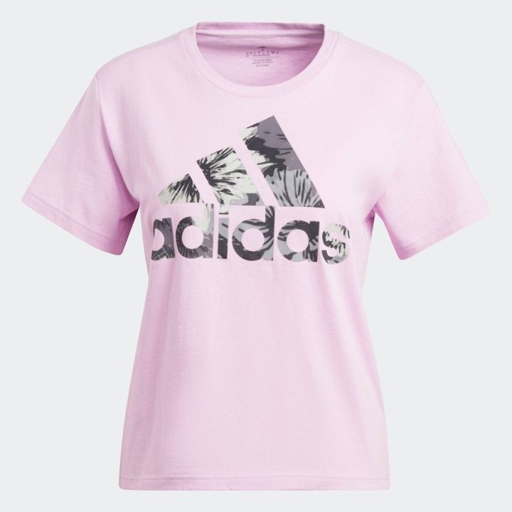 adidas Lifestyle Allover Print Regular Tee Women Purple HP0795 | Lazada ...