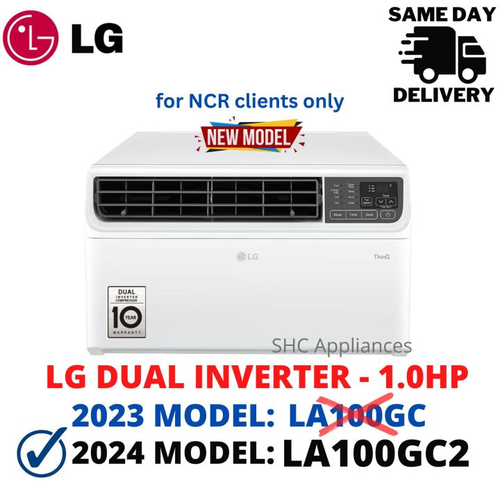 LG 1.0HP LA100GC2 (2024 MODEL) DUAL INVERTER WINDOW TYPE AIRCON (NCR ...