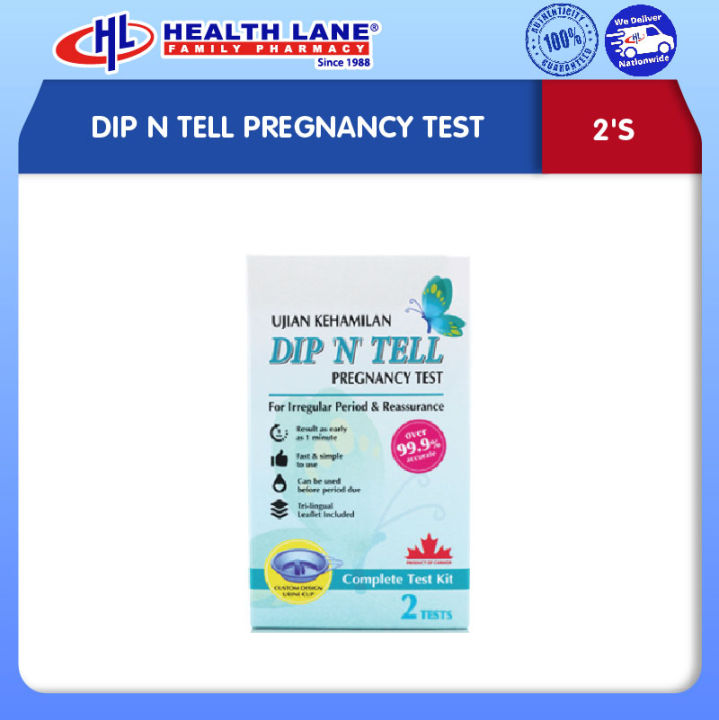 DIP N TELL PREGNANCY TEST (2'S) | Lazada
