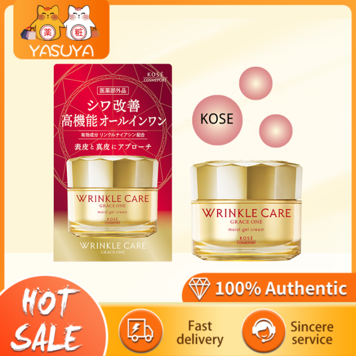 kose Grace One Wrinkle Care Moist Gel Cream 100g Moisturizer (Wrinkle Improvement All-in-One Gel ...