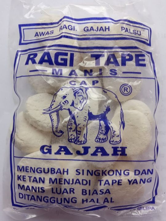 RAGI TAPE RAGI CAP GAJAH 1 SACHET - RAGI TAPE KETAN | Lazada Indonesia