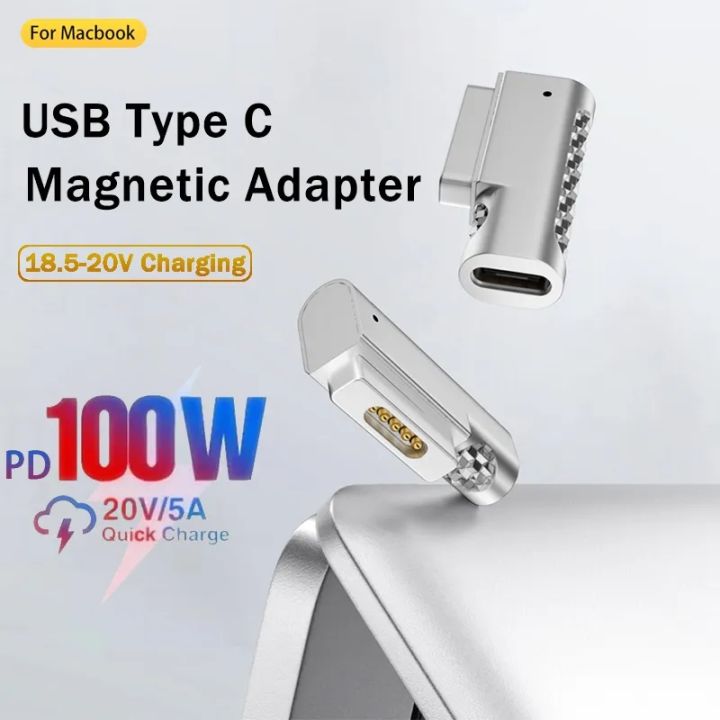 USB C PD 100W Quick Charge Magnetic Adapter Type C Connector Plug For ...