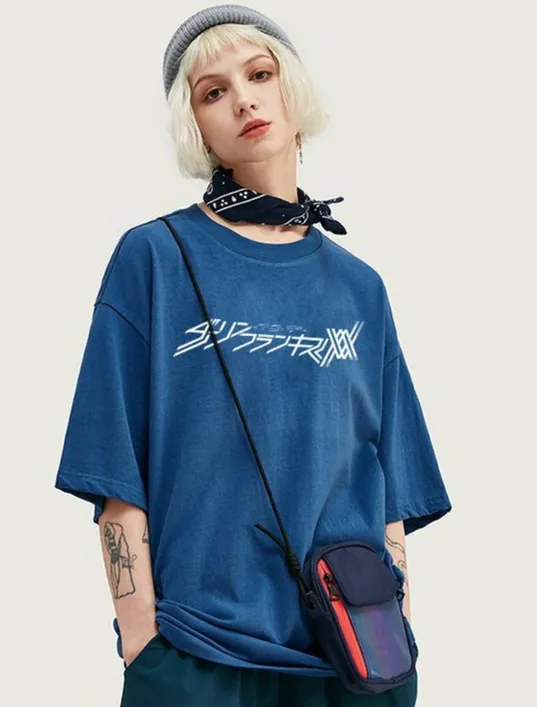 Tshirt Zero Two Logo Casual Anime Manga Darling In The Franxx Premium ...