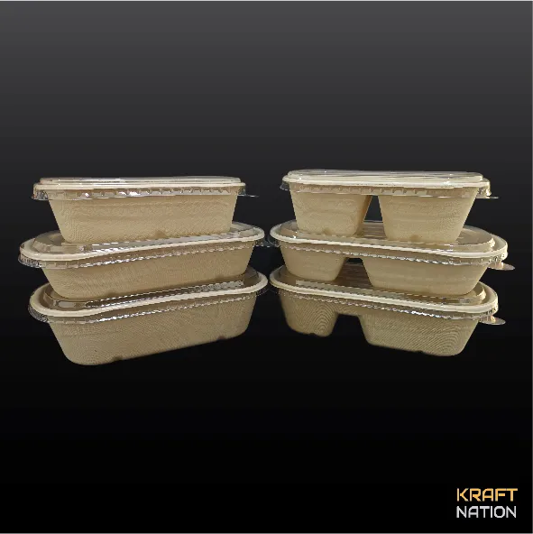 [ECO] 700/850/1000ml Degradable Healthy Pulp Lunch Box/ Rectangular ...