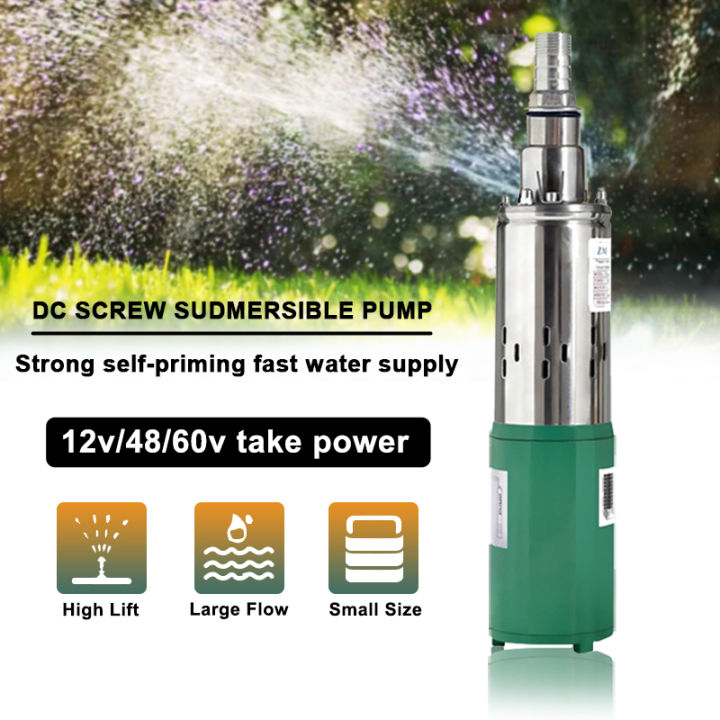 12V/48V Solar Water Pump DC Screw Submersible Pump Stainless Steel ...