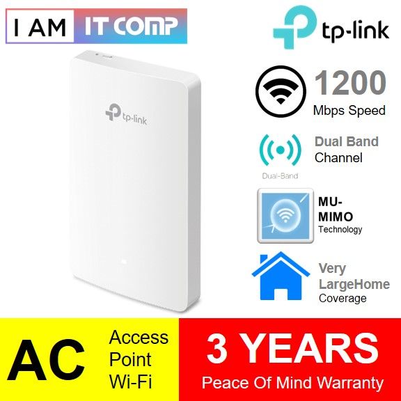 TP-Link EAP235-Wall AC1200 Omada Wireless Dual Band MU-MIMO Gigabit ...
