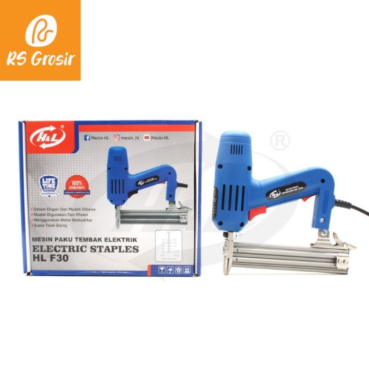 Aneka ~ Mesin Staples Paku Tembak Elektrik Listrik Mesin Nailer Stapler ...