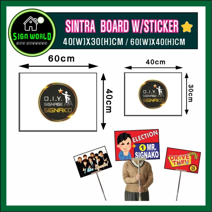 5mm Sintra Board Print for Promotion Rod / Election Direction Sign ...