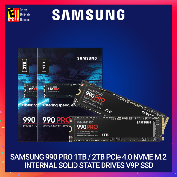 SAMSUNG 990 PRO 1TB / 2TB / 4TB (OPTIONAL WITH HEATSINK ) PCIe 4.0 NVME ...