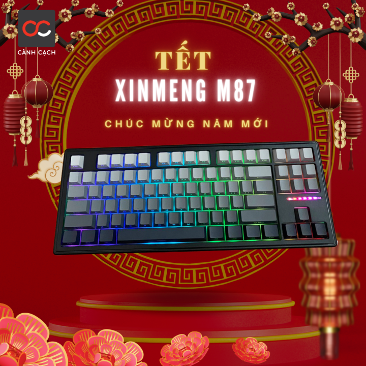 BÀN PHÍM CƠ MẠCH XUÔI KHÔNG DÂY LED RGB XINMENG M87 | Lazada.vn