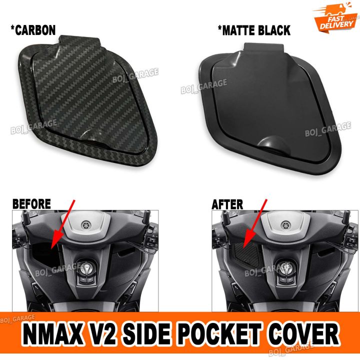 SIDE POCKET COVER NMAX V2 PLUG AND PLAY MATTE BLACK / CARBON | Lazada PH