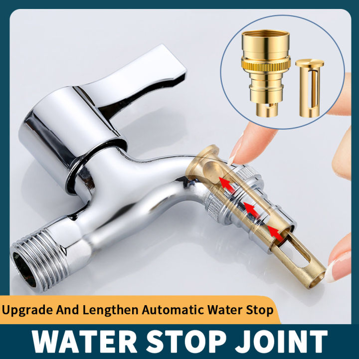 Faucet Automatic Water Stop Adapter G1/2 Tap Connector Pipe Fall Off ...