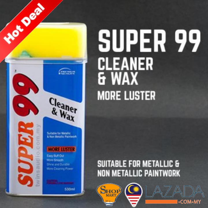 SUPER 99 Cleaner & Wax More Luster Car Body Polish Super Shine Cleaner ...