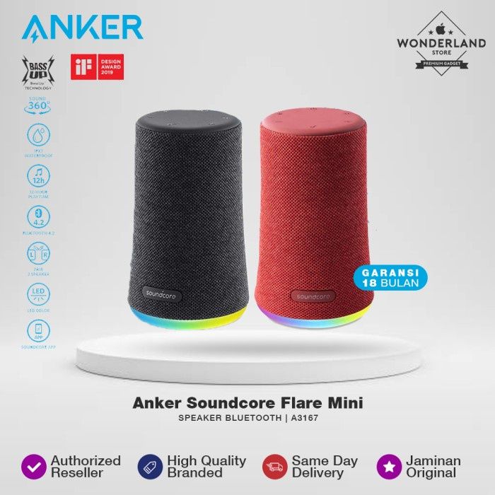 Anker Soundcore Flare Mini Speaker Wireless Bluetooth Portable A3167 ...