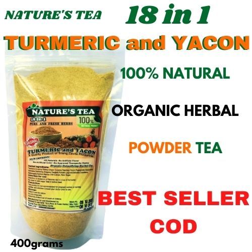 100% Organic 18-in-1 Turmeric Herbal Powder Tea - Nature's Tea 400grams ...