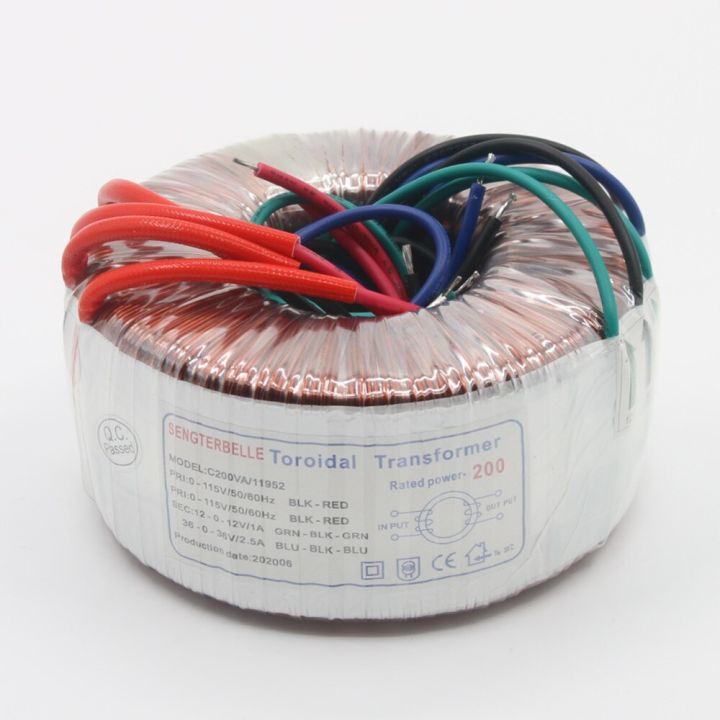 200W (200VA) Bộ khuếch đại âm thanh Bộ chuyển đổi nguồn điện 36V * 2 + 12V * 2 máy biến áp hình ...