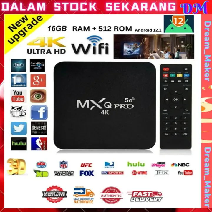 MI TV TSIK ANDROID 2025 Androit TV Box MXQ Pro 4K HD 2.4G WIFI 16G+512G Smart TV 4K Box Ultra HD ...
