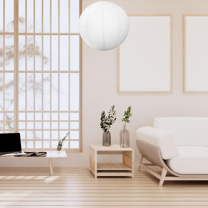 Moon Okey Rice Paper Lamp Shade Nordic Japanese Ceiling Light Cover ...