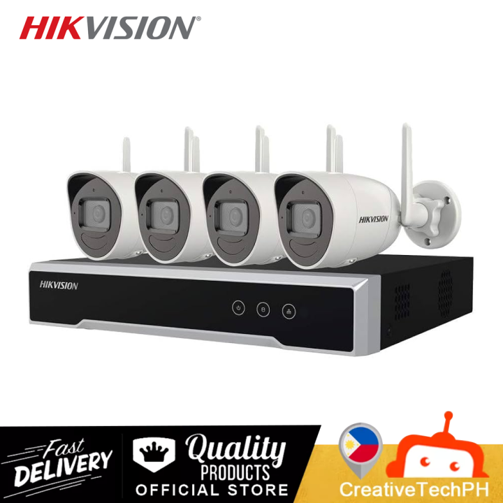 HIKVISION NK42W0H(D) WIRELESS CCTV PACKAGE WITH AUDIO PICKUP/RECORDING ...