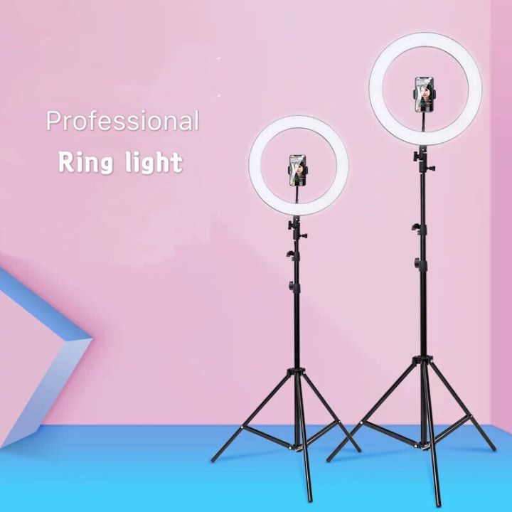 Ring Light 10/26cm Dimmable LED Ringlight With Tripod Stand For Makeup ...